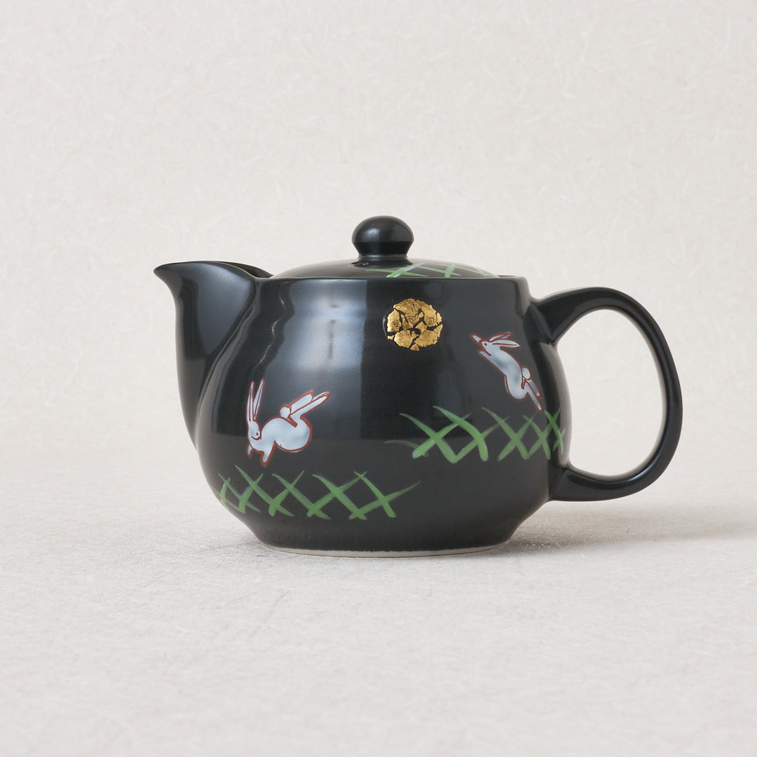 Kutani Ware Teapot Kyusu Moon Rabbit Design Made in Japan – Japanese ...