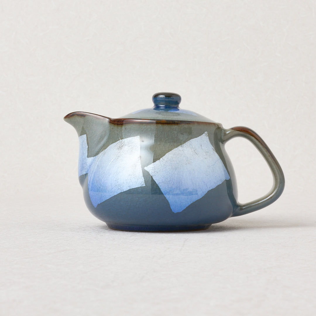 Kutani Ware Teapot Kyusu Blue Made in Japan – Japanese Kutani Store