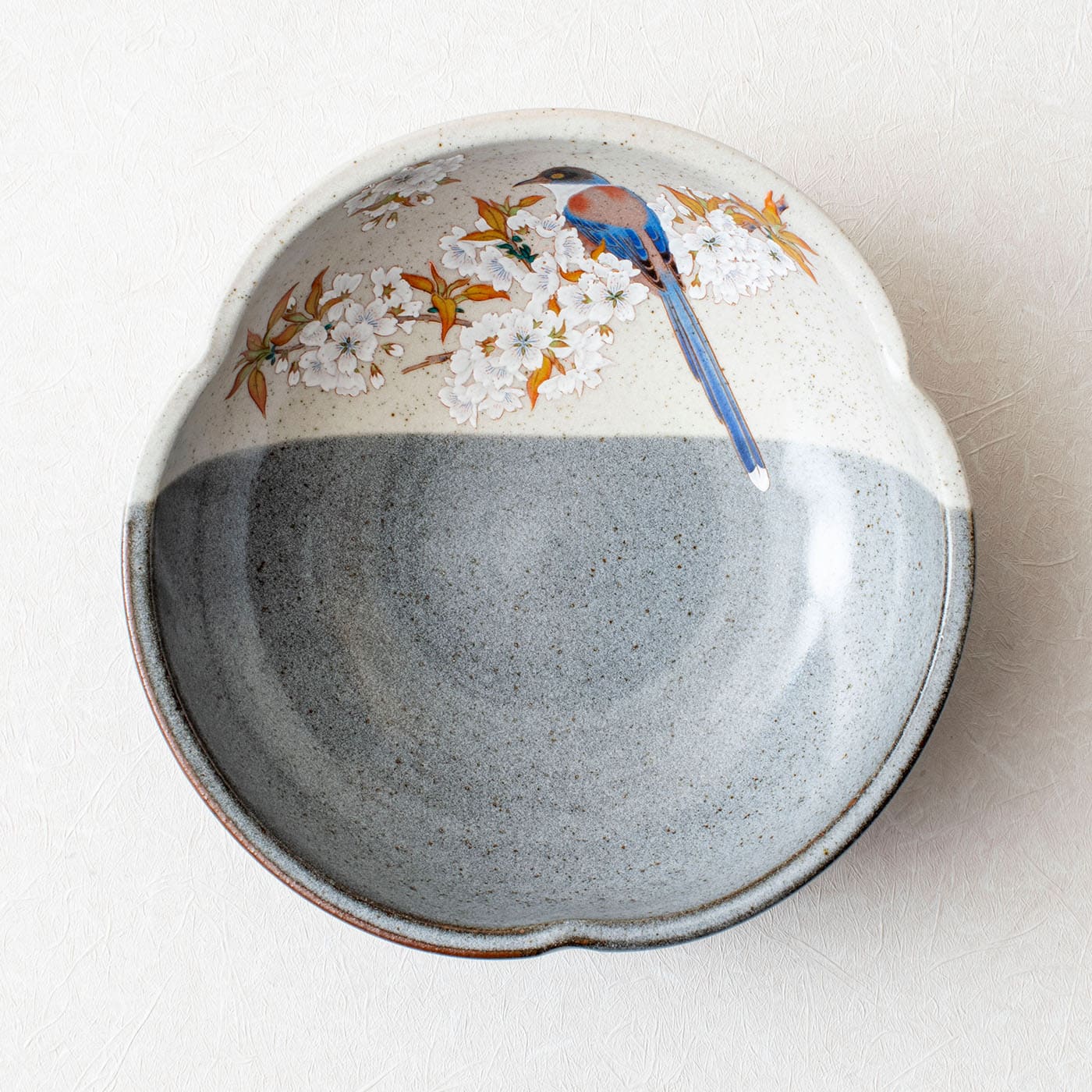 Kutani Ware Bowl with Blossoms and Birds – Japanese Kutani Store
